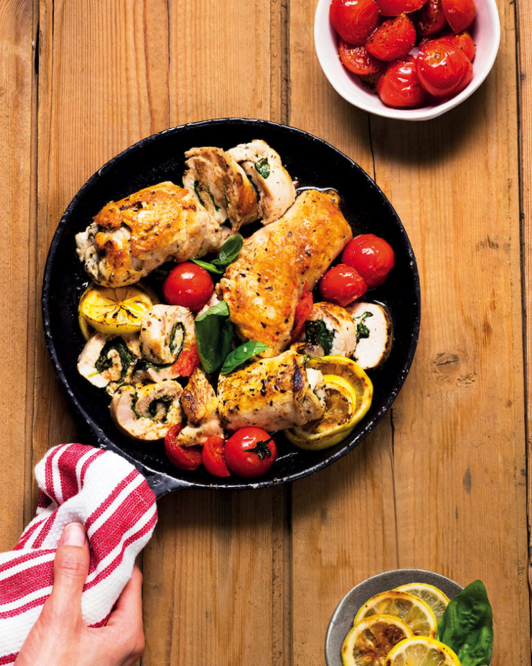 Mediterranean chicken involtini with spinach - MyKitchen