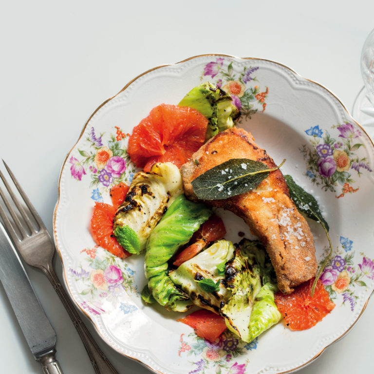 Pap-crusted chops with charred cabbage - MyKitchen