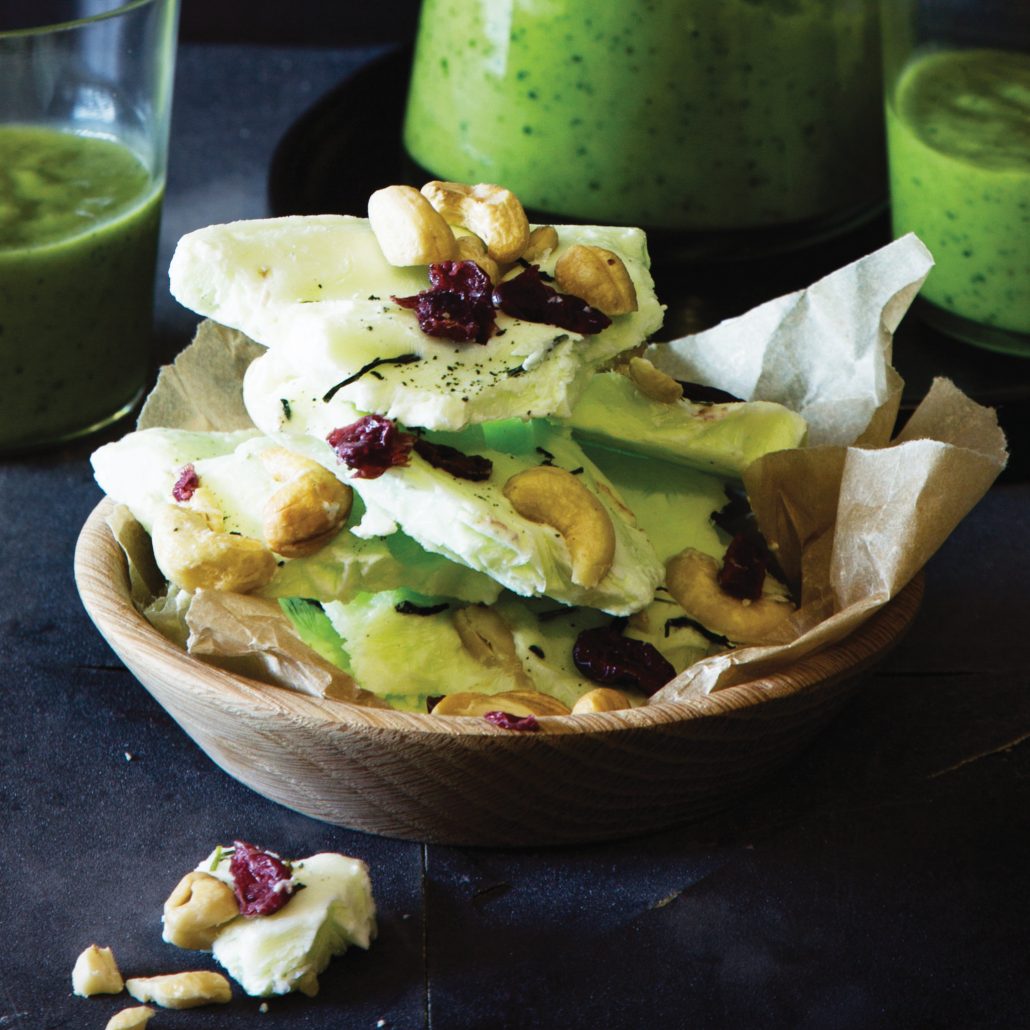 Snack on this healthy green tea yoghurt bark - MyKitchen