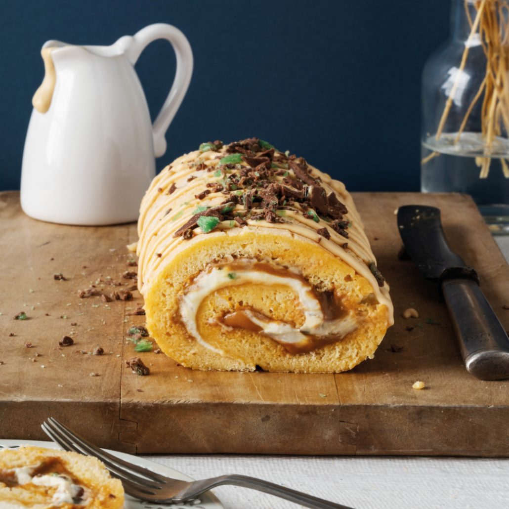 Peppermint Crisp & Caramel Swiss Roll - MyKitchen