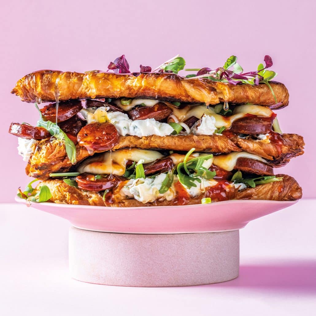 Yummy rolled croissant sandwich recipe - MyKitchen