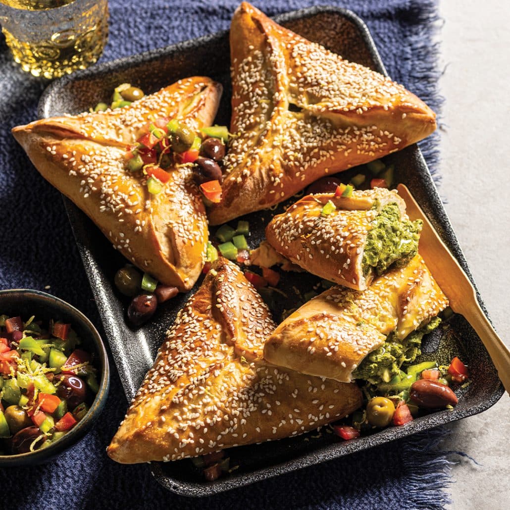 Spinach and feta fatayer - MyKitchen