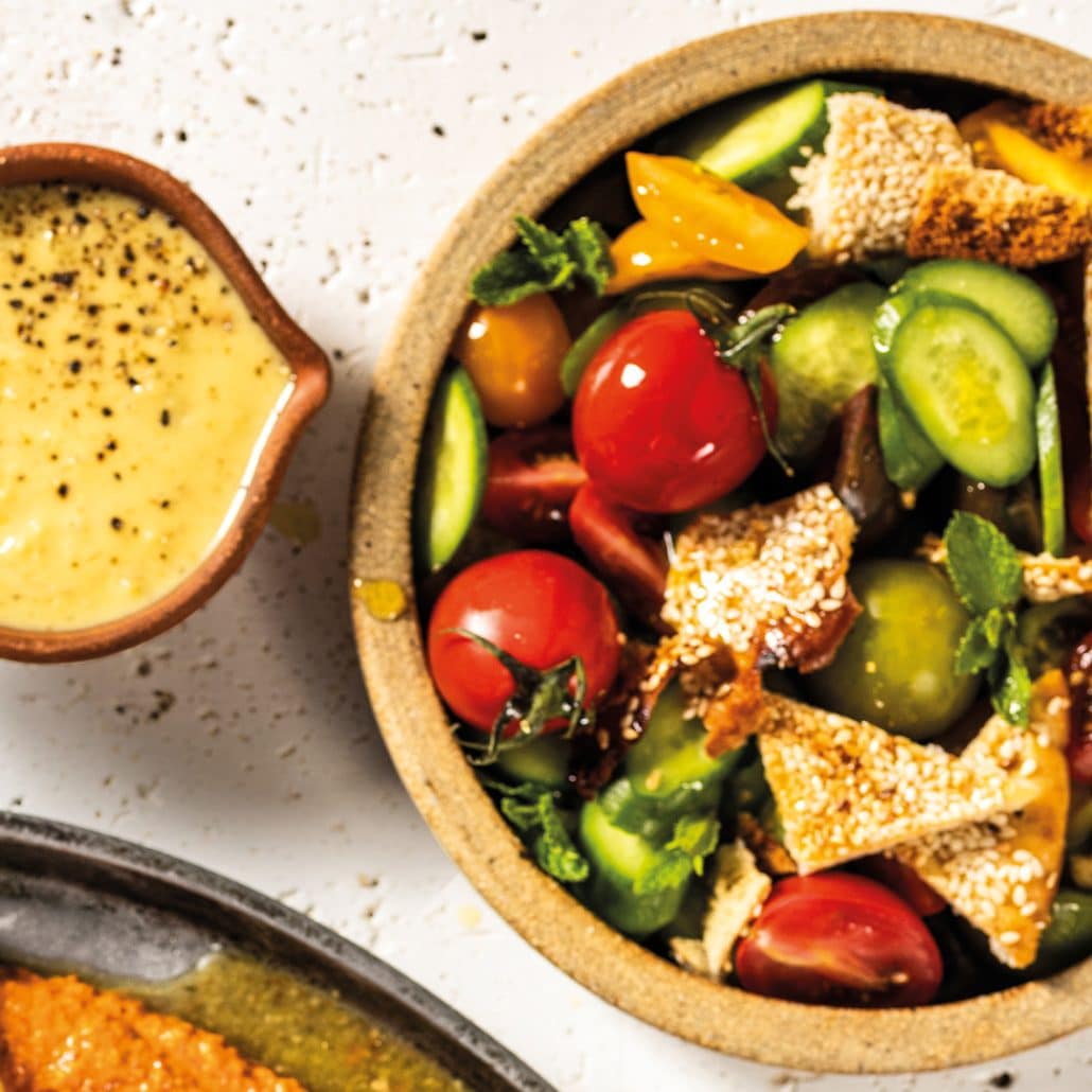 Fattoush salad with preserved lemon vinaigrette - MyKitchen
